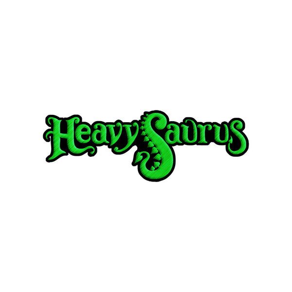 Heavy Saurus Online Shop | Logo Aufnäher mit Schriftzug – Heavysaurus Shop